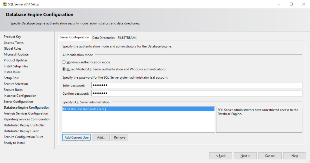 SQL Server 2014 Installation Screenshots – e-Squillace