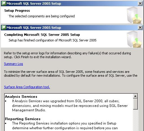 SQL Server 2005 Installation screenshots – e-Squillace