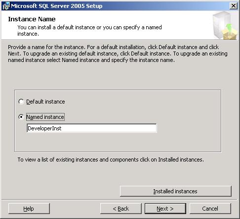SQL Server 2005 Installation screenshots – e-Squillace