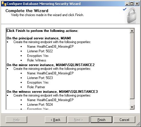 SQL Server 2005 Database Mirroring screenshots – e-Squillace