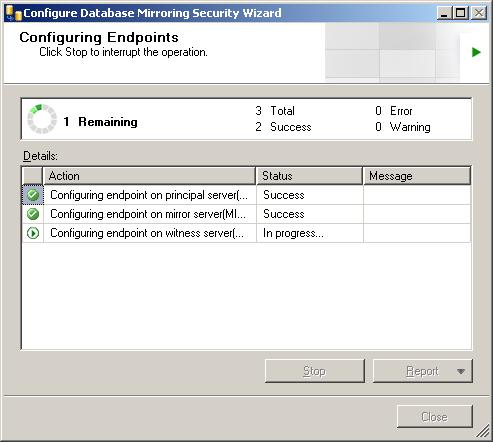 SQL Server 2005 Database Mirroring screenshots – e-Squillace