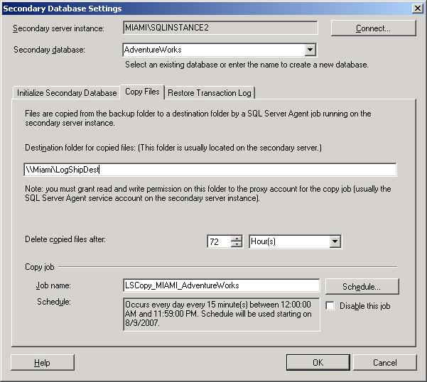 Log Shipping Configuration Sql Server 2005 E Squillace