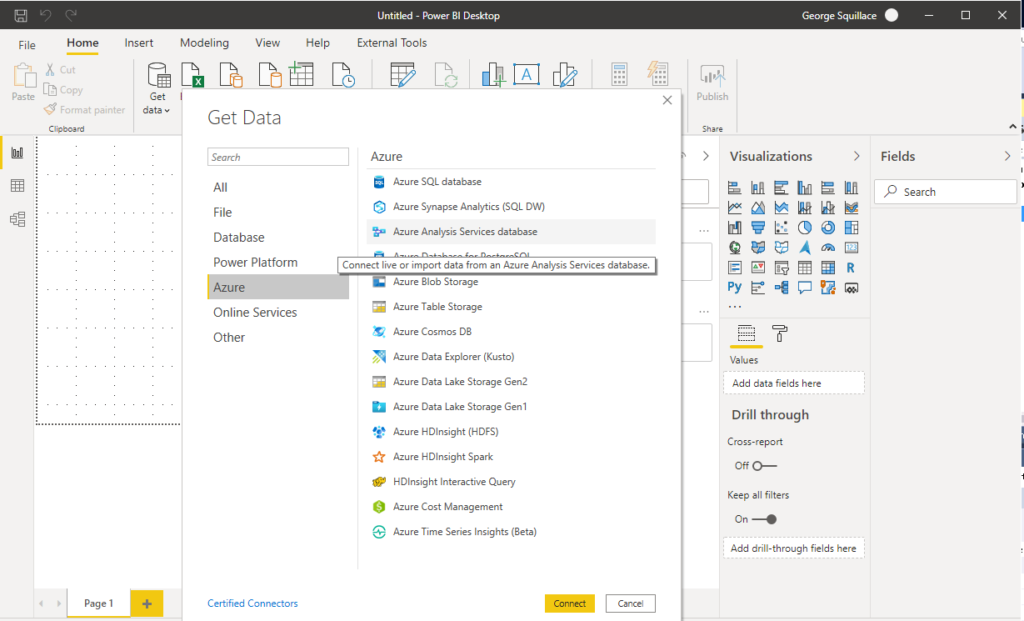Create & Connect to Azure Analysis Services Instance – e-Squillace