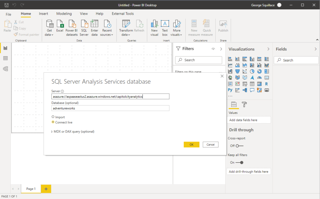 Create & Connect to Azure Analysis Services Instance – e-Squillace